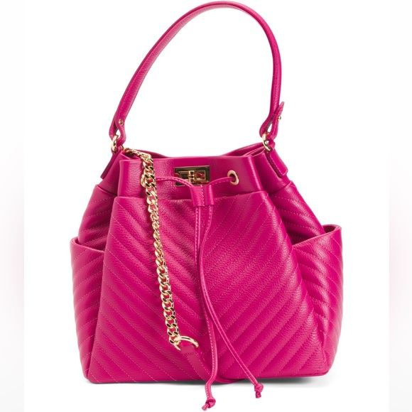 Unica | Bags | Last Chance Unicamade In Italy Leather Quilted Bucket ...